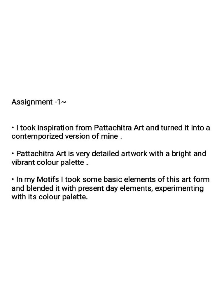 Folk Art Assignment | PDF