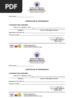 Certificate of Appearance | PDF