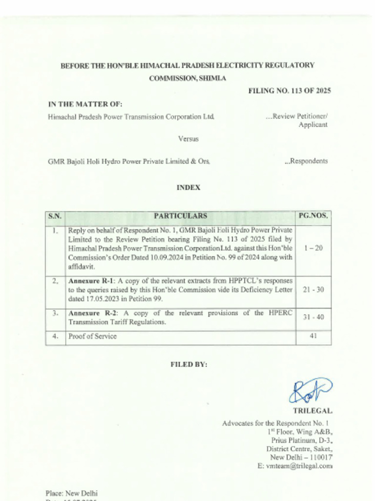 GMR Reply To FN 113 - Filed | PDF