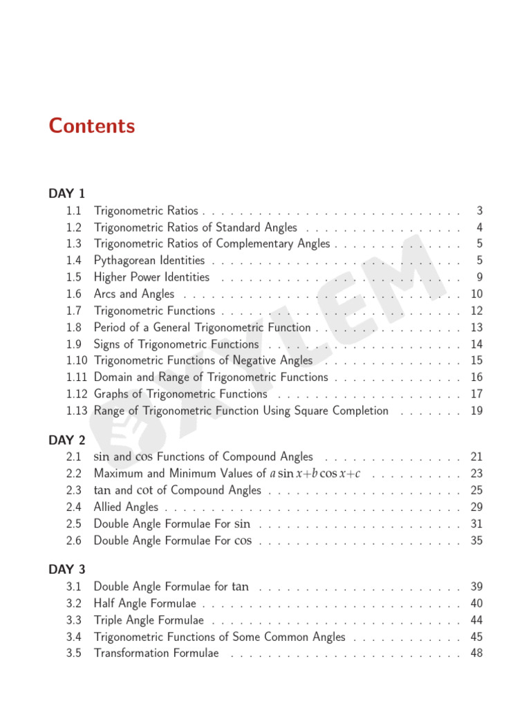 Xylem Maths Trigonometry | PDF | Trigonometric Functions | Trigonometry