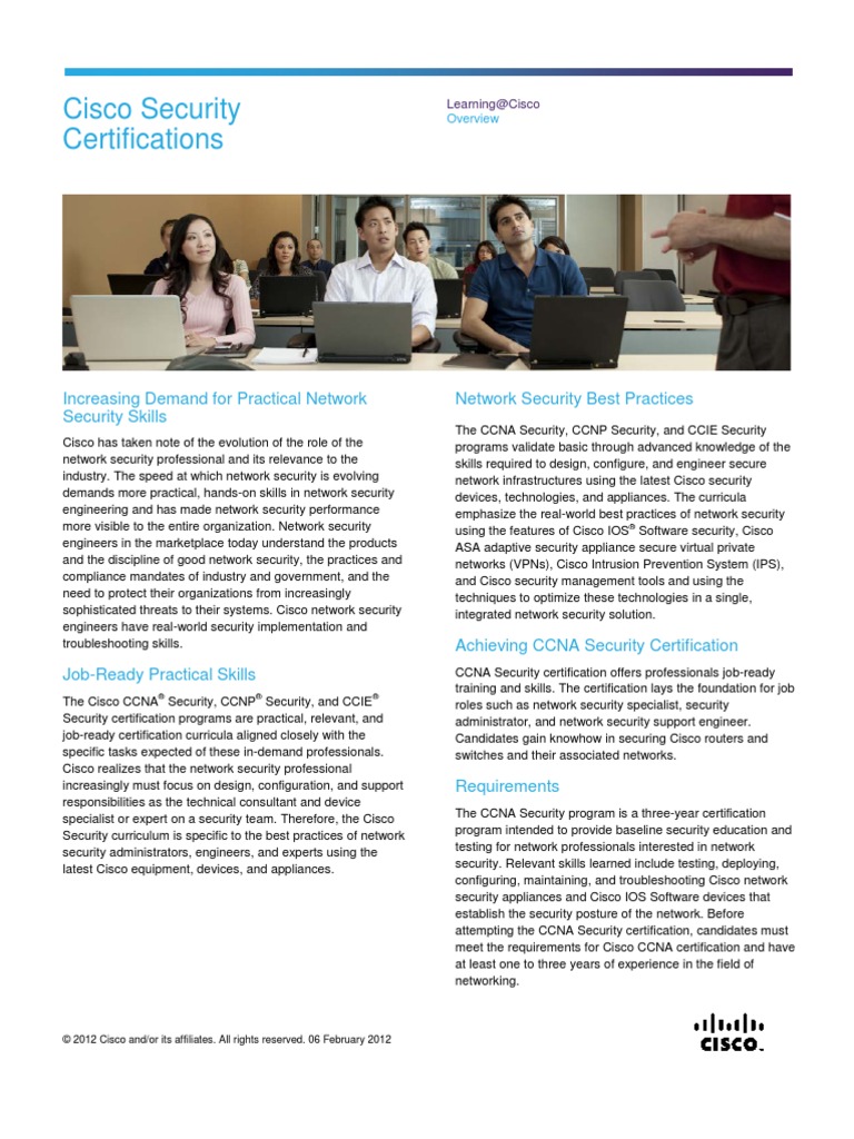 Cisco Security Overview 16feb2012 | PDF | Cisco Certifications ...