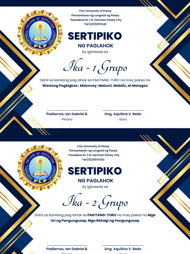 Blue White Gold Modern Participation Certificate | PDF