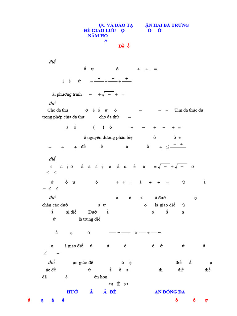 7.Hsg Toan 9 2020 2021 Pgd Quan Hai Ba Trung Hn Toan Thcs Tv (1) | PDF