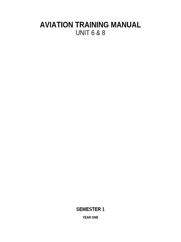 Aviation Training Manual - Sem 1 | PDF | Flight Attendant | Airlines