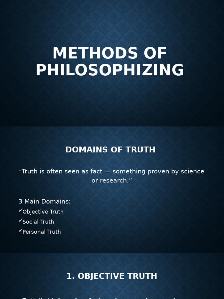 Methods Of Philosophizing Pdf Truth Argument