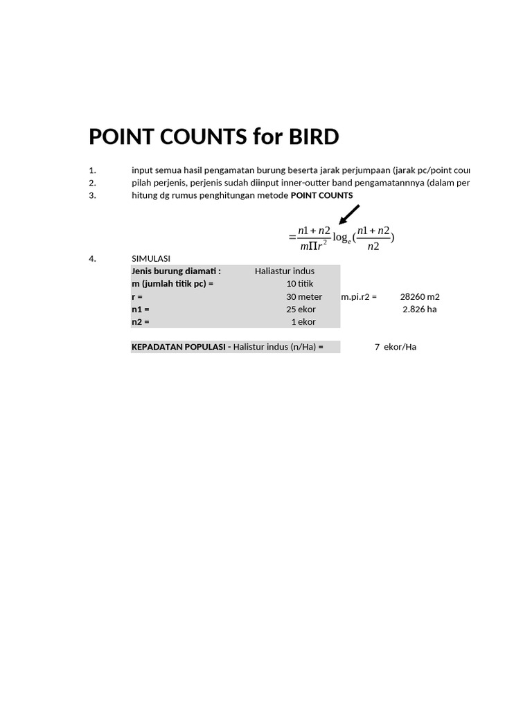 Metode Point Count untuk Burung | PDF