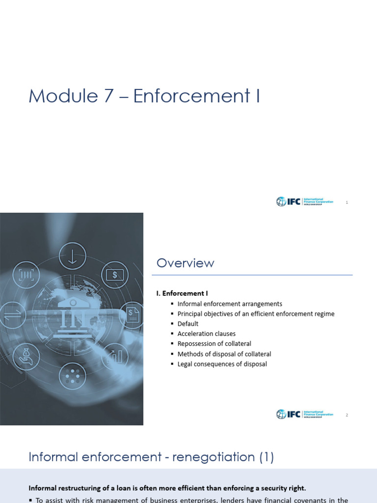 ST Ethiopia - Module 7 Enforcement I | PDF | Repossession | Foreclosure