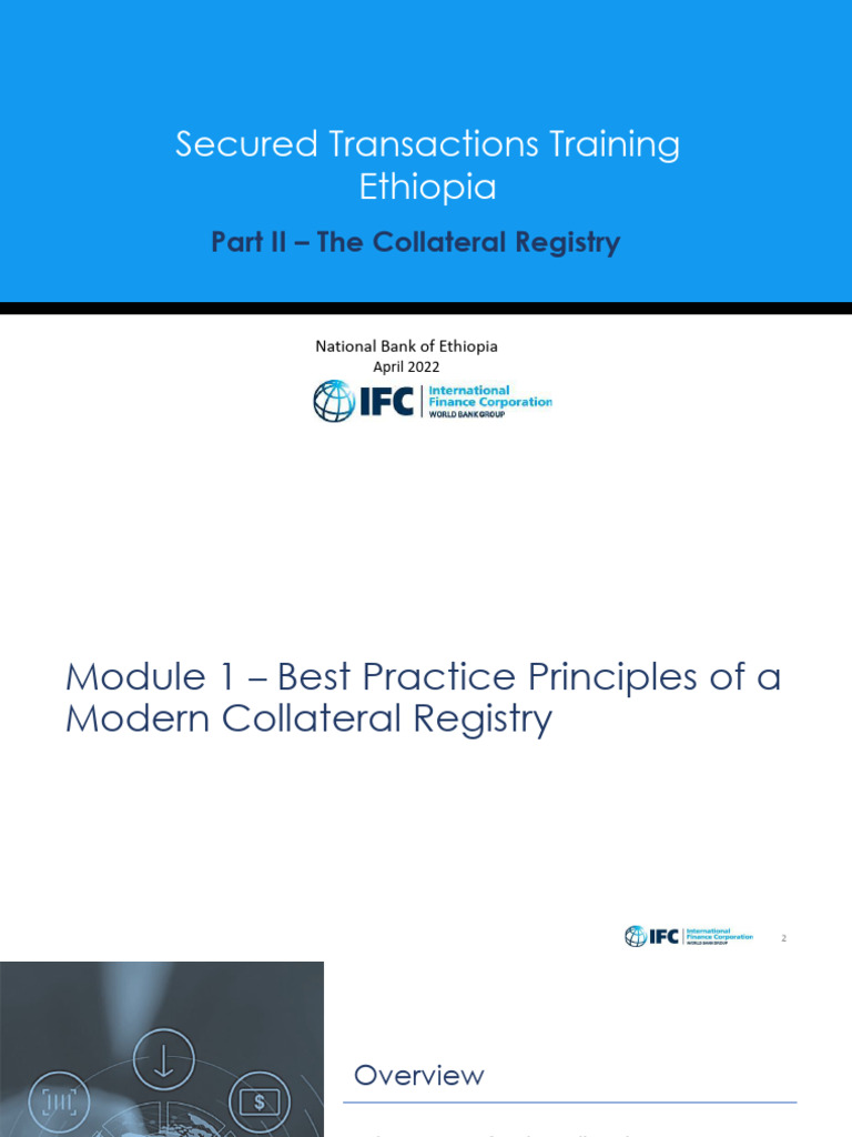 Ethiopia's Movable Collateral Registry Guide | PDF | Credit | Finance ...