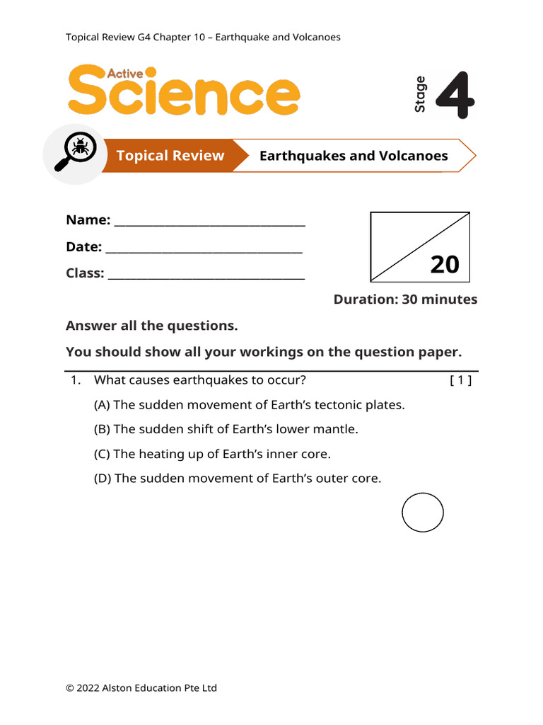 Active Science 4 C10 Topical Review 1c0570edc2436f9b | PDF | Volcano ...