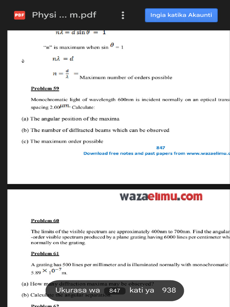Physics Full Notes Form 5 Wazaelimu Com.pdf - Hifadhi Ya Google | PDF