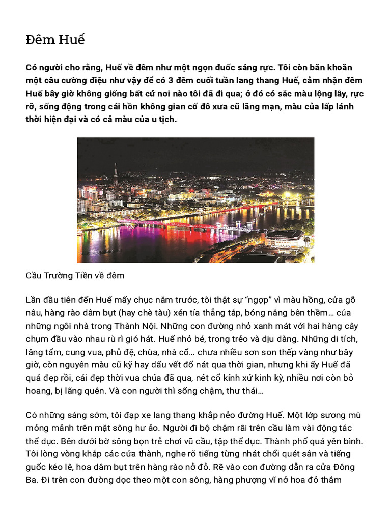 Đêm Huế - TRE Magazine | PDF