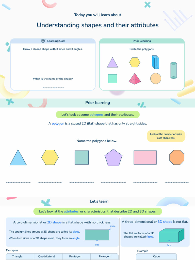 Understanding Shapes and Their Attributes | PDF
