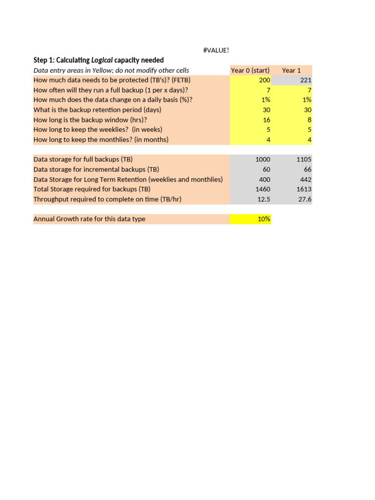 Sizing Calculator-CVLT (v11) | PDF | Backup | Information Science