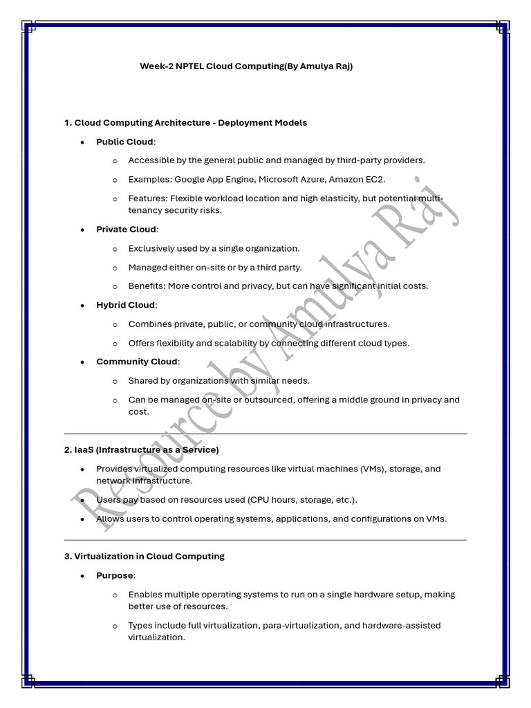 Week 2 NPTEL Cloud Computing | PDF | Cloud Computing | Web Service