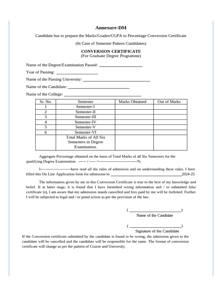 Conversion Certificate Application Guide | PDF | University And College ...