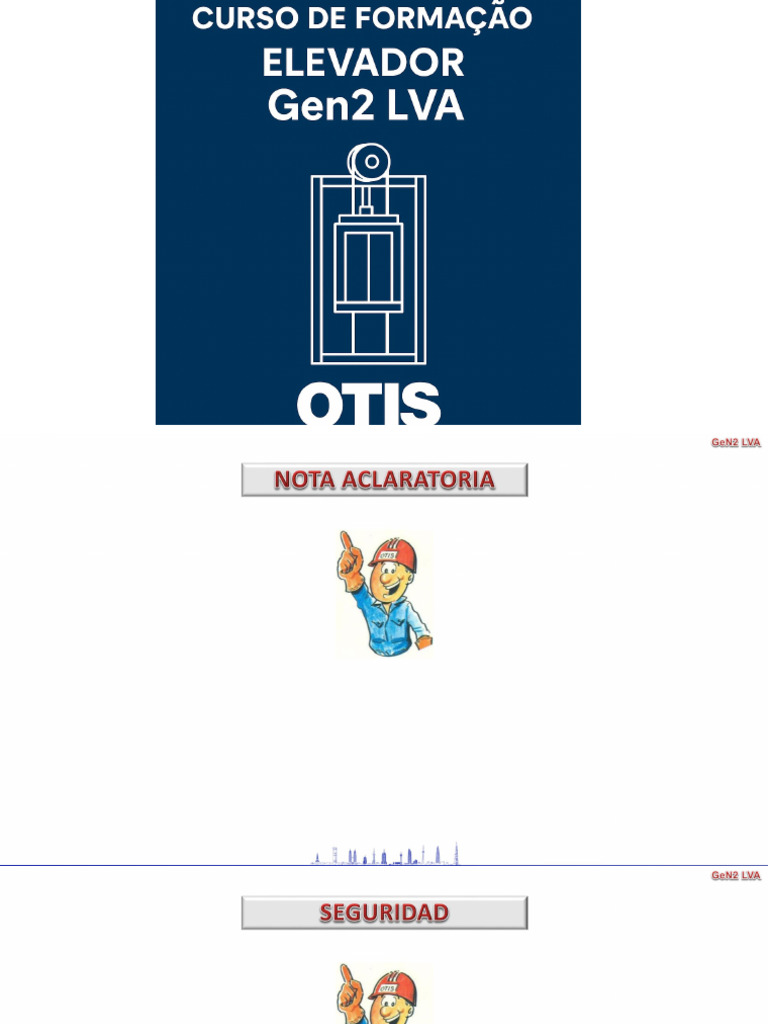 Curso sobre Equipamento GeN2 LVA OTIS | PDF | Fonte de energia | Gestão ...