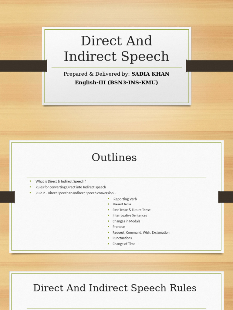 Direct and Indirect Speech Tense Rules | PDF | Grammatical Tense | Verb