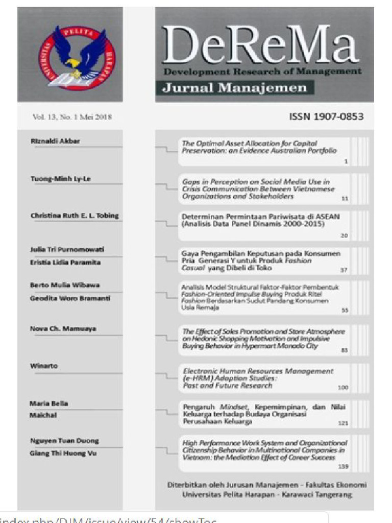Jurnal Nasional - Derema Mei 2018 | PDF | Hedonism | Pleasure