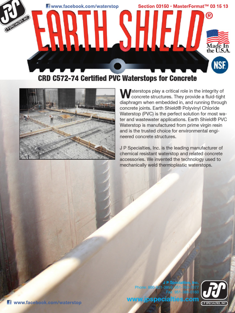 Certified PVC Waterstops Overview | PDF | Polyvinyl Chloride | Pipe ...