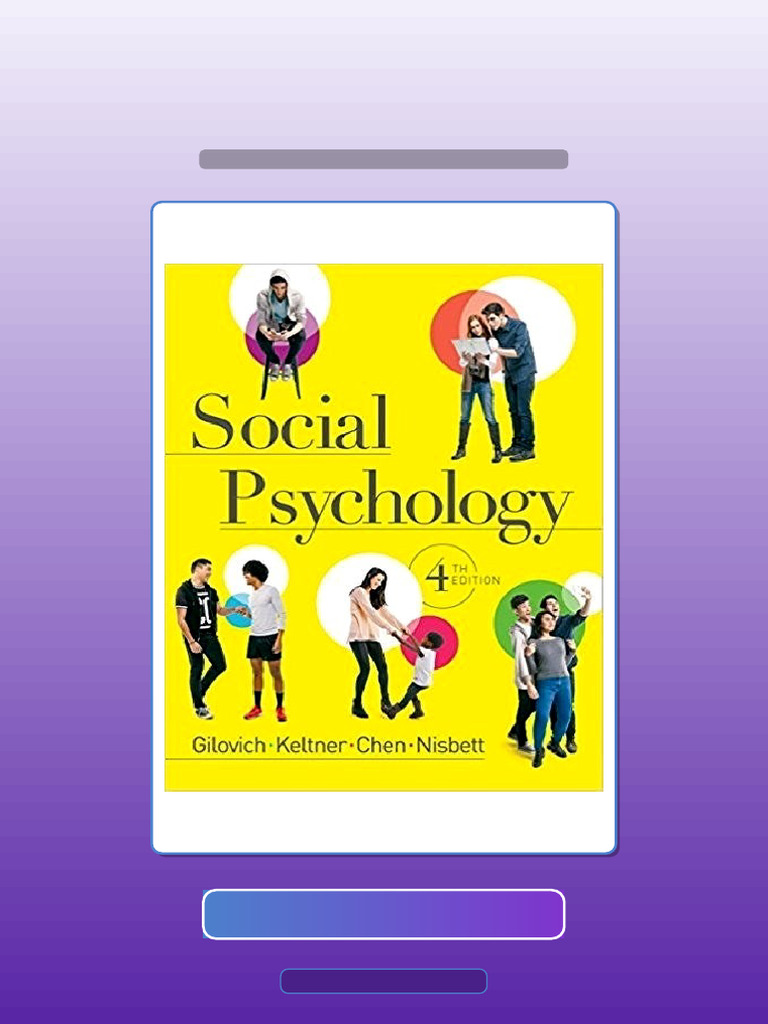 Social Psychology 4th Edition by Tom Gilovich Ebook and TestBank Bundle ...