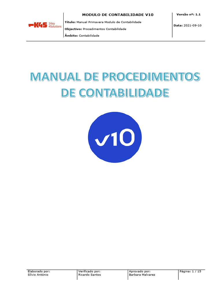 Manual Primavera Modulo de Contabilidadade v10 | PDF | Contabilidade | Imposto sobre Valor ...