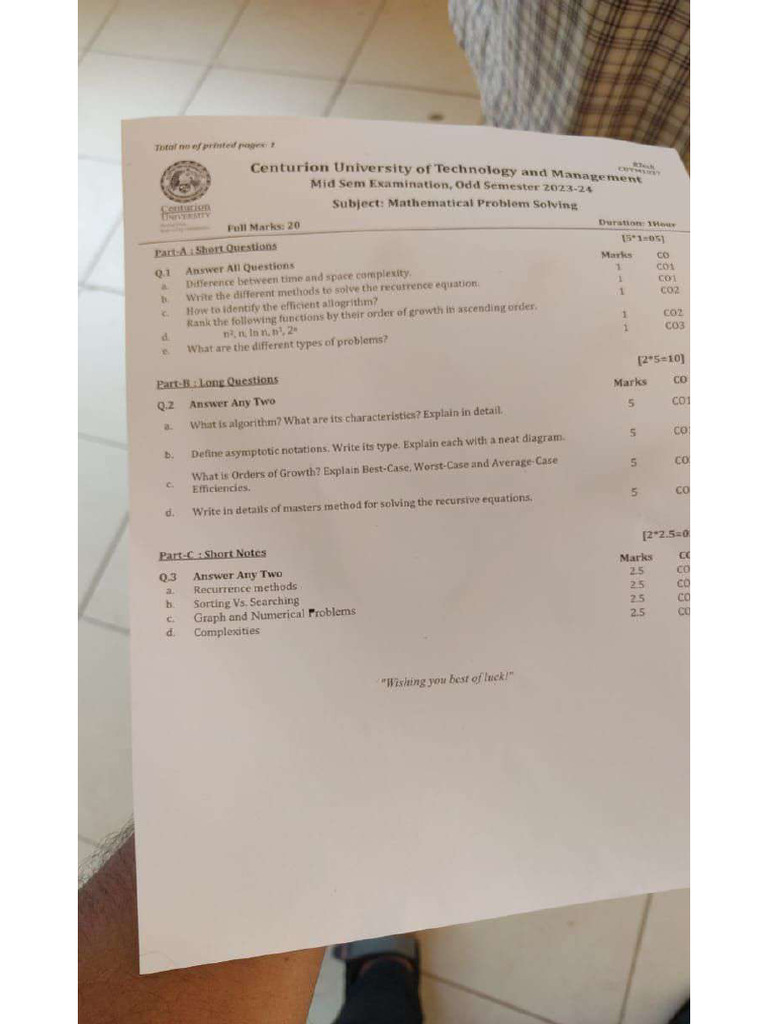 MLP-PreviousQuestion Papers | PDF