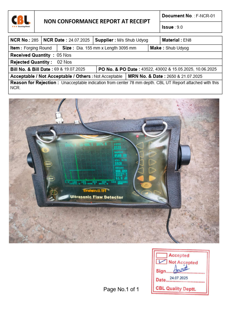 NCR No. 285 Shub Udyog Indication 78 MM From Center | PDF