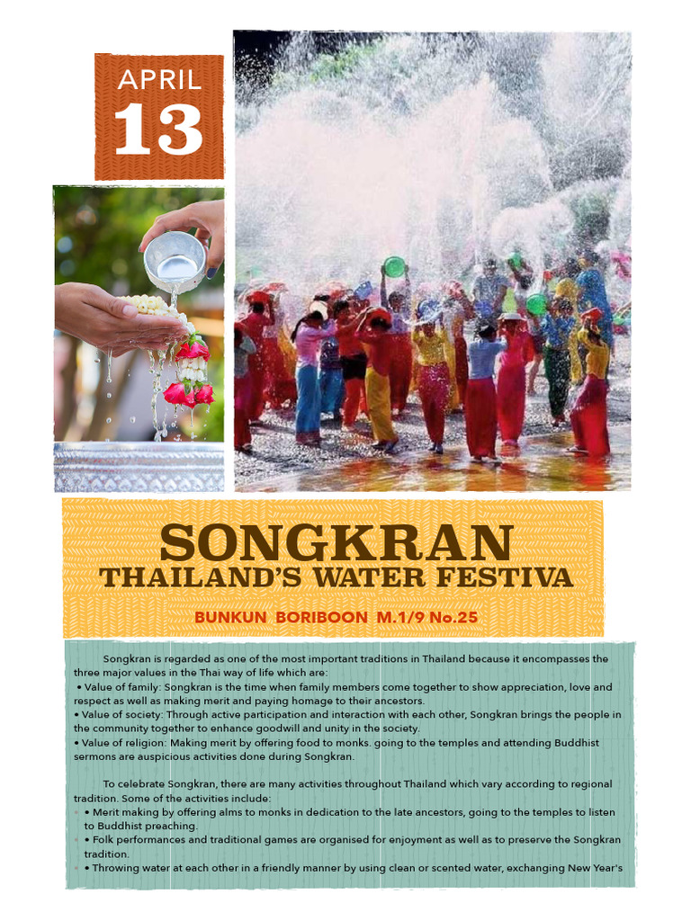 Songkran: Thailand's Water Festival | PDF