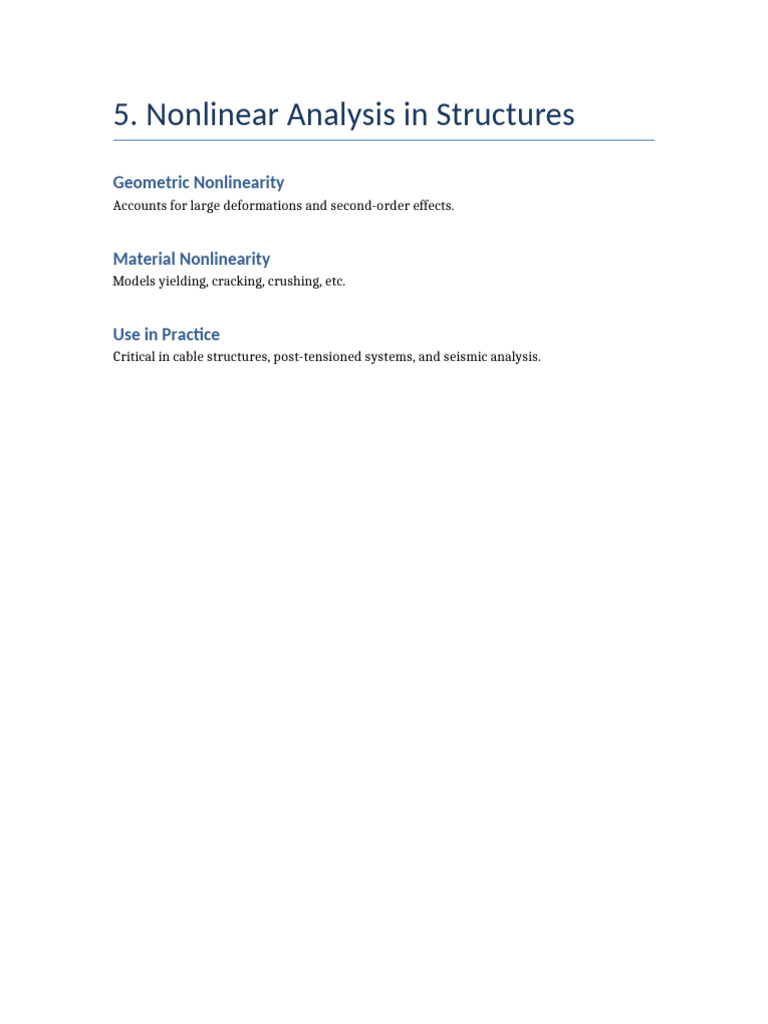 Nonlinear Analysis Structures | PDF