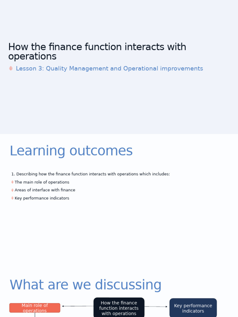 Finance and Operations Interaction Guide | PDF | Lean Manufacturing ...