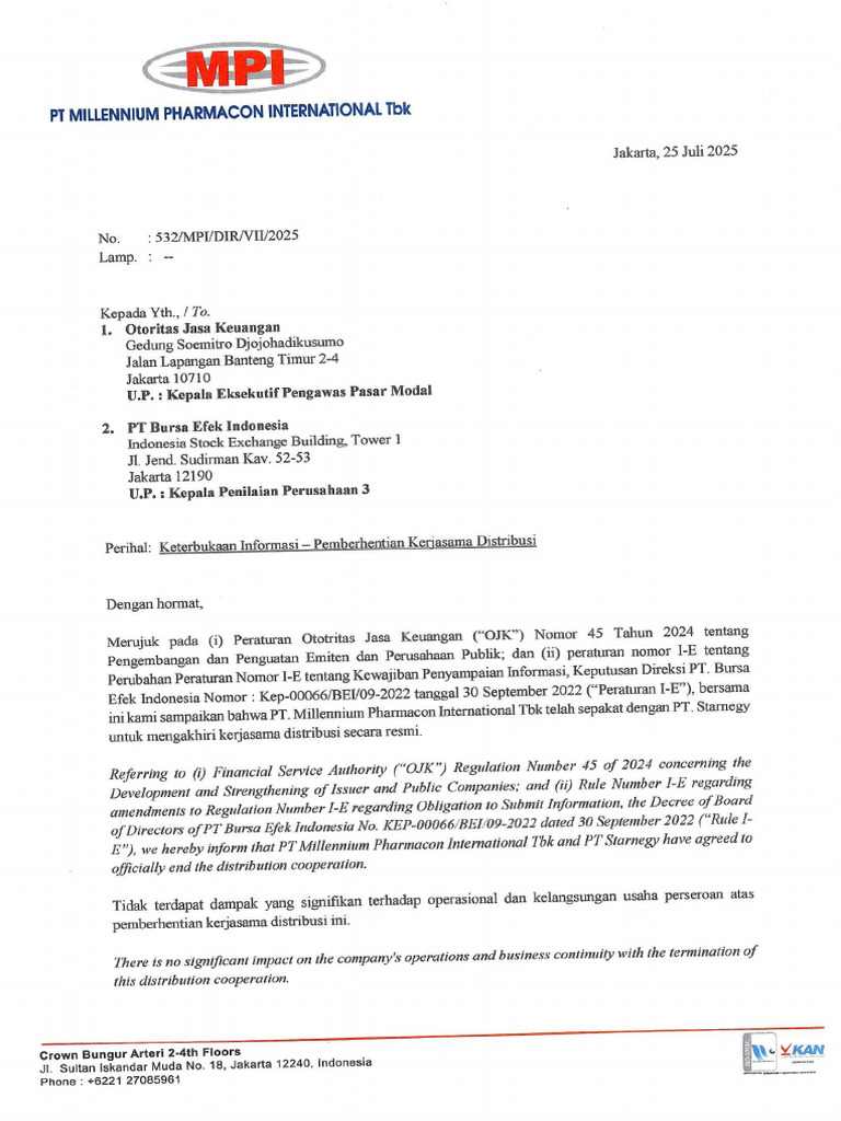 For Upload - SDPC - Laporan Informasi Dan Fakta Material - 31917610 - Lamp1 | PDF