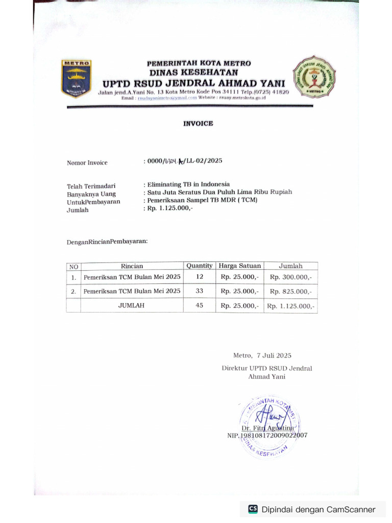 Invoice TCM Mei-Juni 2025 | PDF