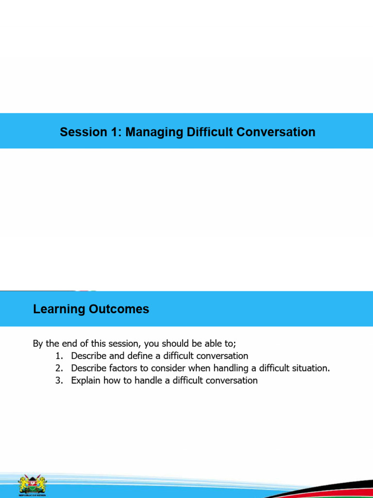 Managing Difficult Conversation | PDF | Conversation | Feeling