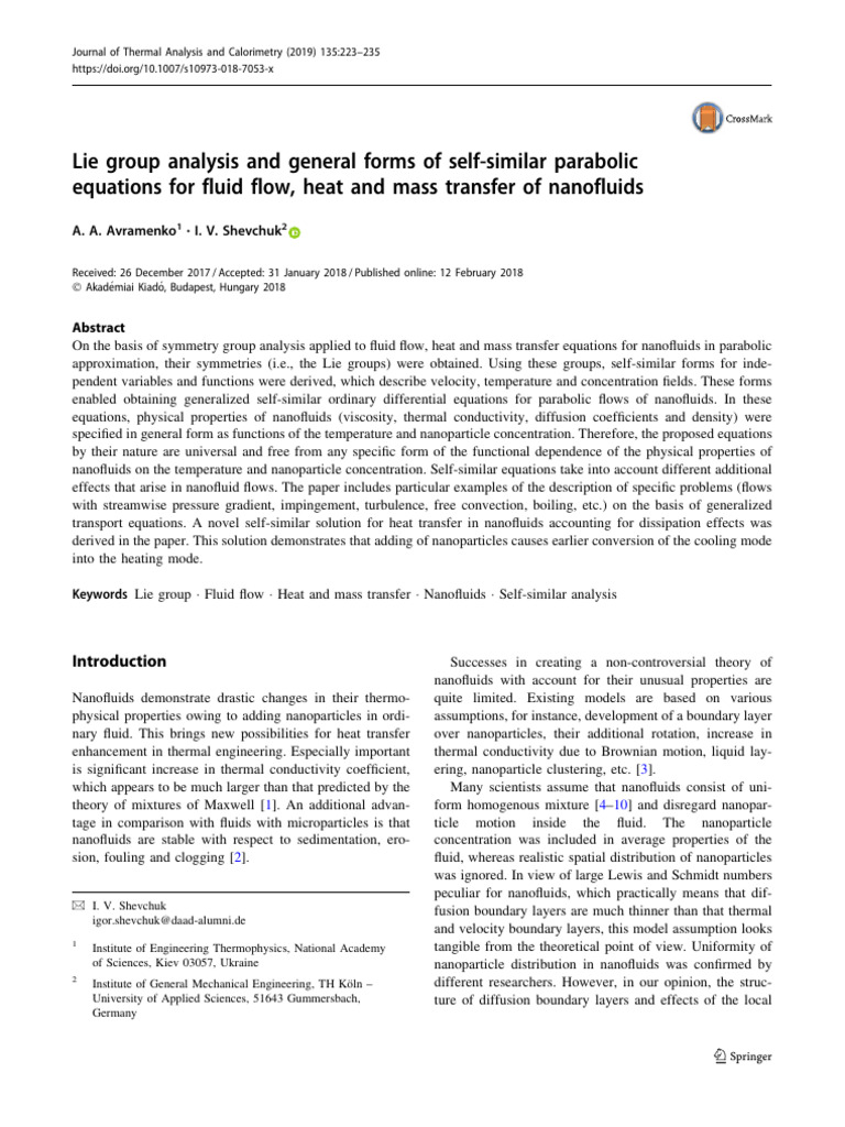 2019-Lie Group Analysis and General Forms of Self-Similar Parabolic ...
