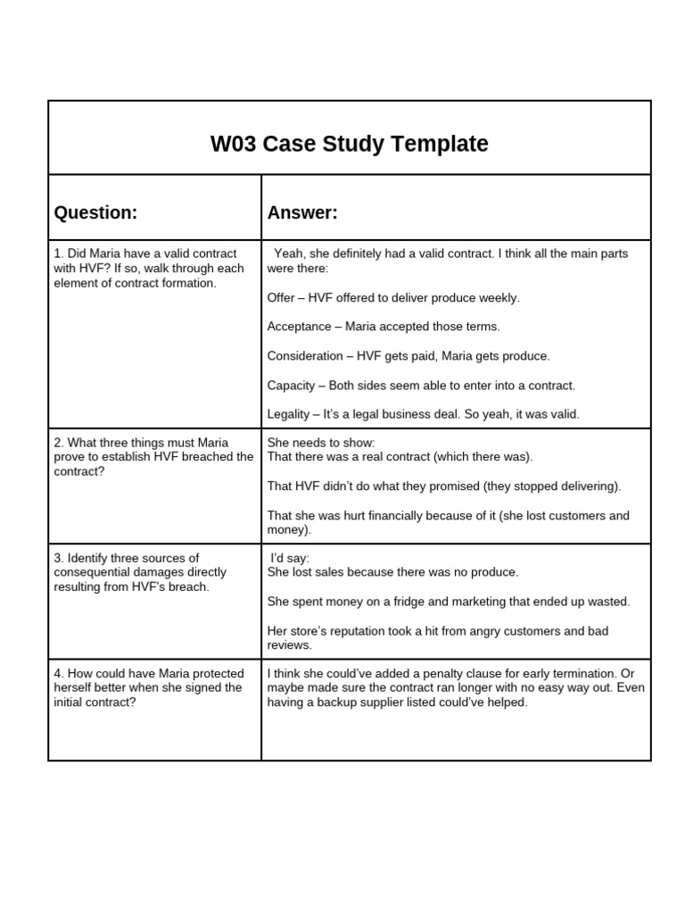 Contract Breach Case Study: Maria vs HVF | PDF