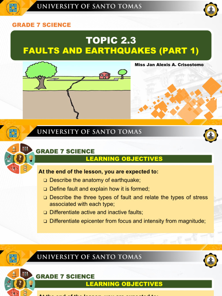 Topic 2.3 Faults and Earthquakes (Part 1) | PDF | Fault (Geology ...