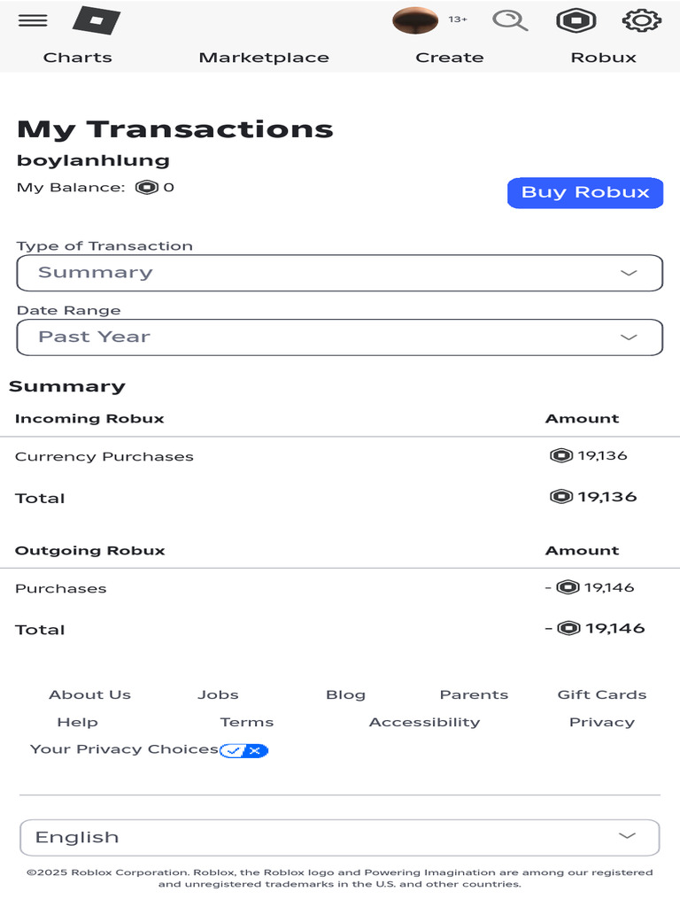 My Transactions - Roblox | PDF