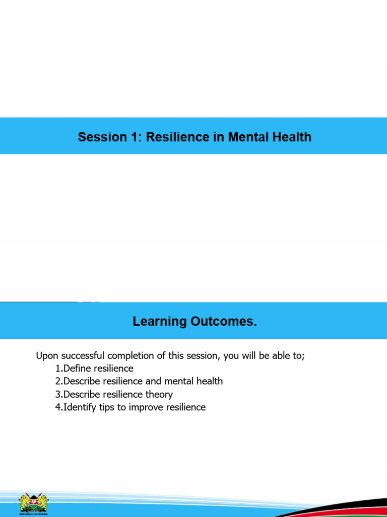 Resilience in Mental Health Overview | PDF