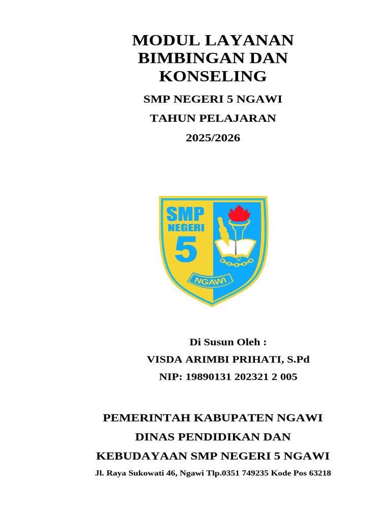 Visda MODUL LAYANAN BK 2025-2026 VISDA | PDF