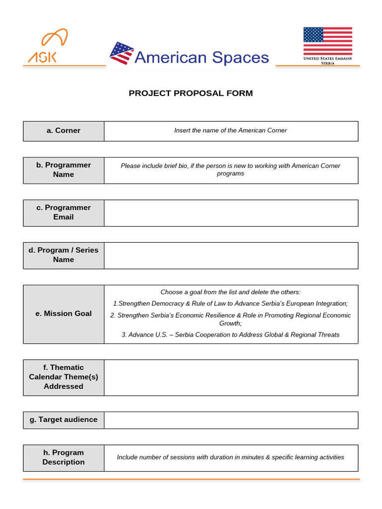 Project Proposal Form | PDF