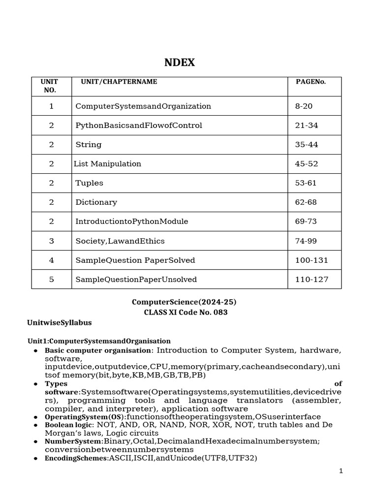 Computer SC. - ch1 Class 11 Cbse | PDF | Computer Data Storage | Random Access Memory