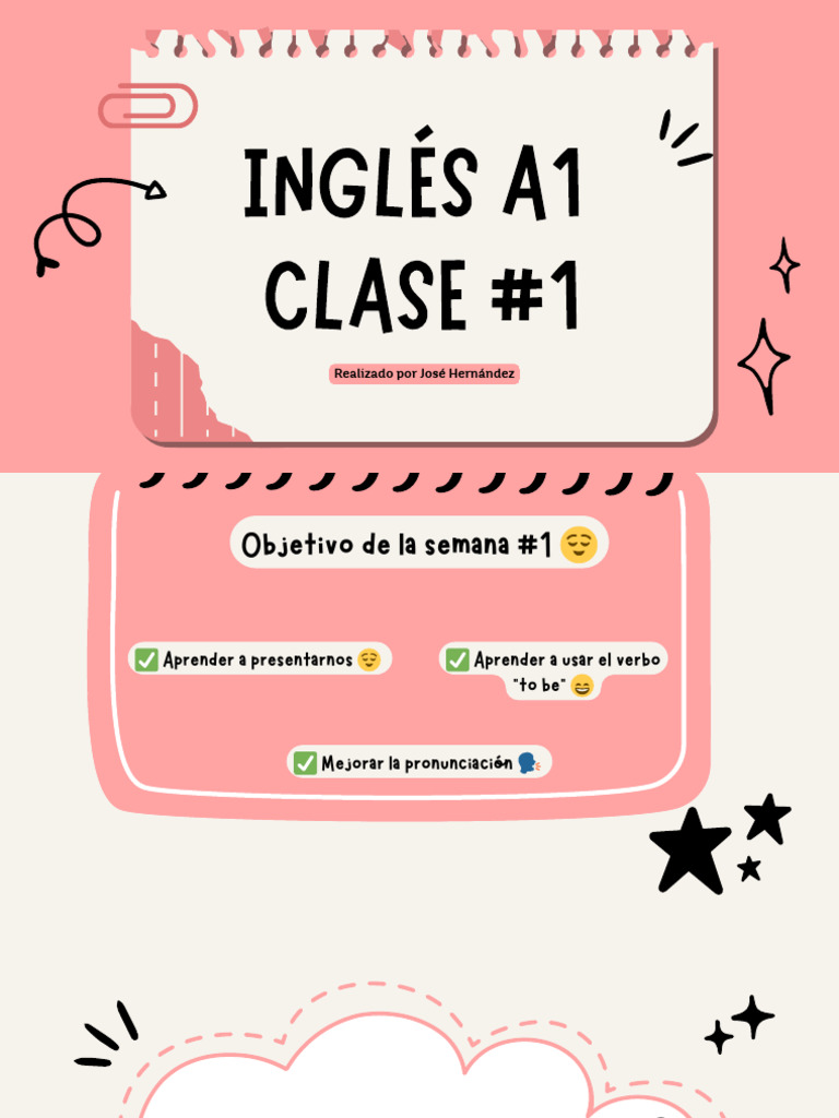 English A1 Class For Beginners | PDF | Verbo | Pronombre