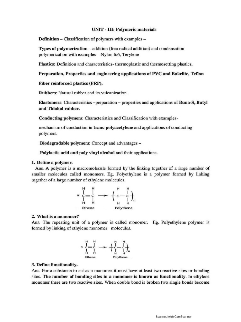Polymeric Materials | PDF