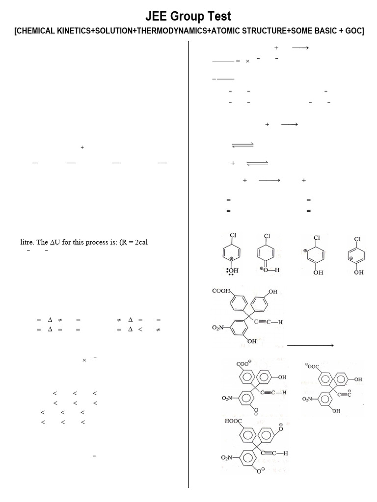Jee-Chemical Kinetics + Solution + Thermodynamics+Atomic Structure+Some Basic+Goc-12!07!2025 ...