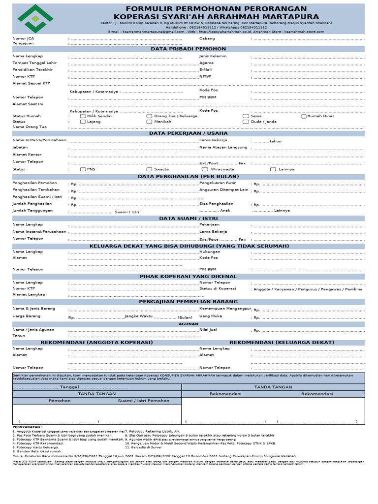 Formulir Pengajuan Barang 2024 | PDF