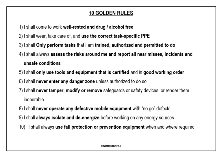 Golden Rules (GRS) | PDF