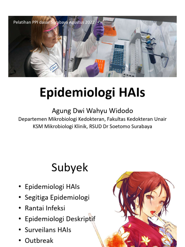 ADW Presentasi - Epidemiologi HAIs PPI Dasar Agustus 2022 | PDF
