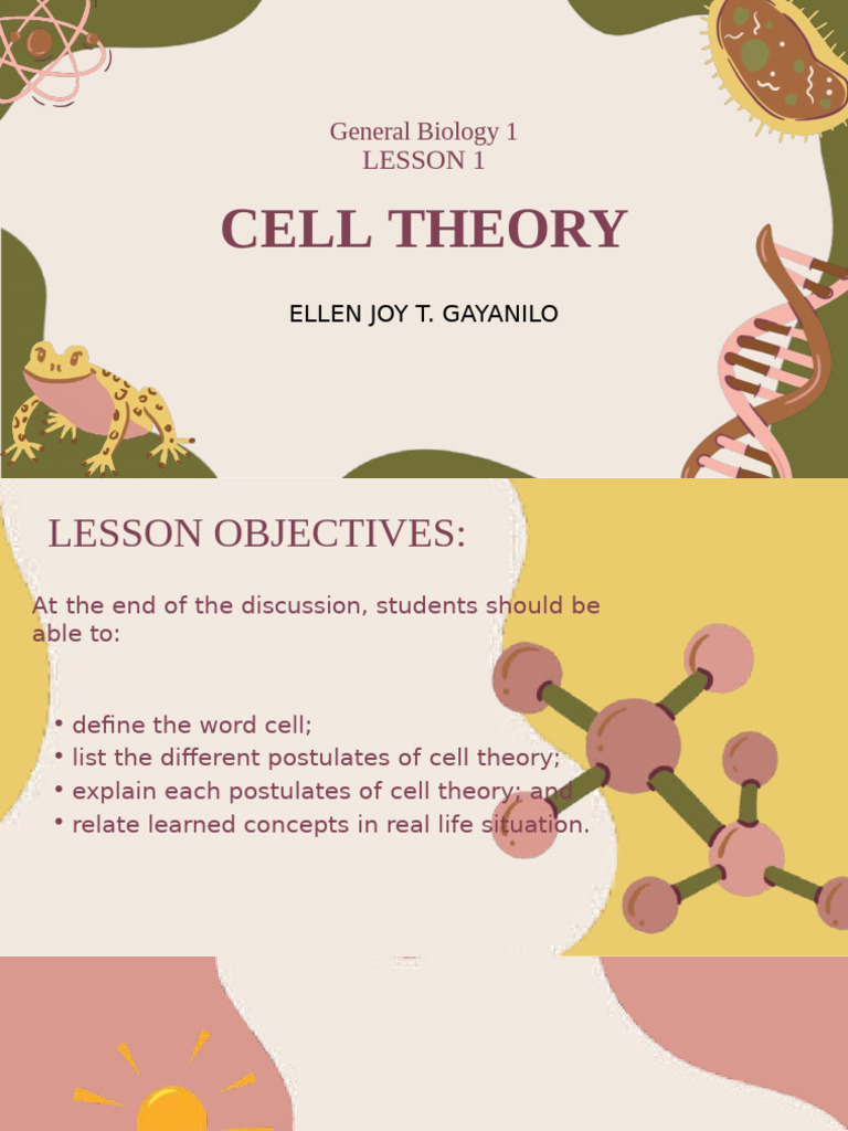 Postulates of Cell Theory | PDF | Cell (Biology) | Biology