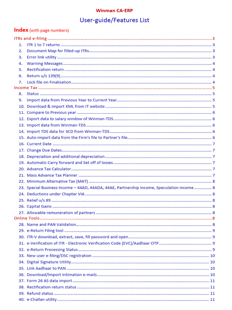 Winman CA-ERP User Guide and Features | PDF | Backup | Online And Offline