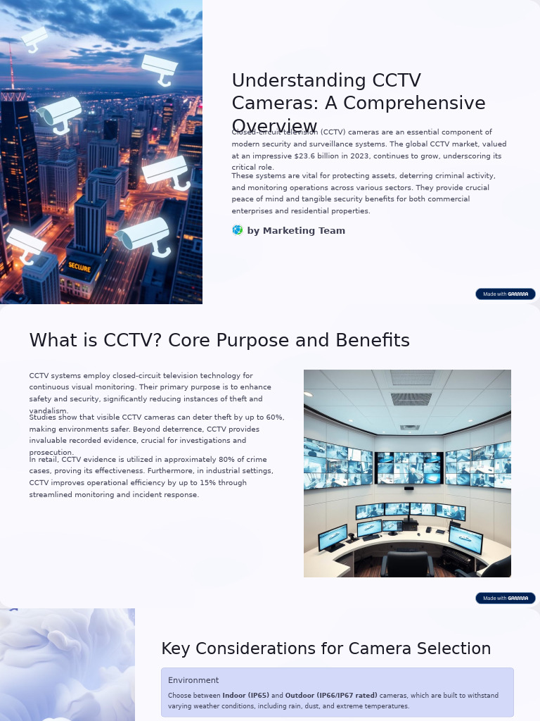 Understanding CCTV Cameras A Comprehensive Overview | PDF | Closed ...